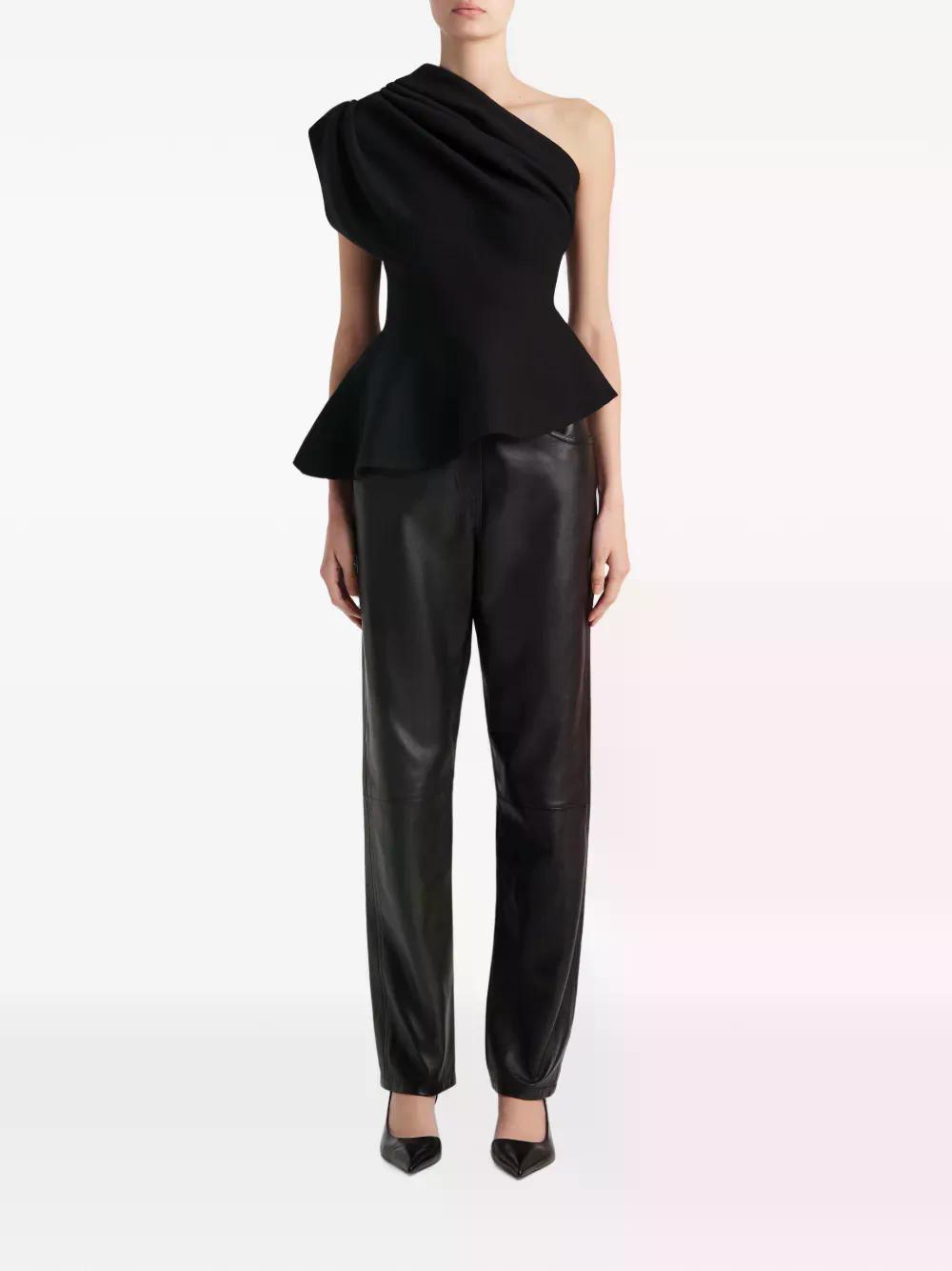 KHAITE KHAITE "Aimee" Asymmetric Peplum Top