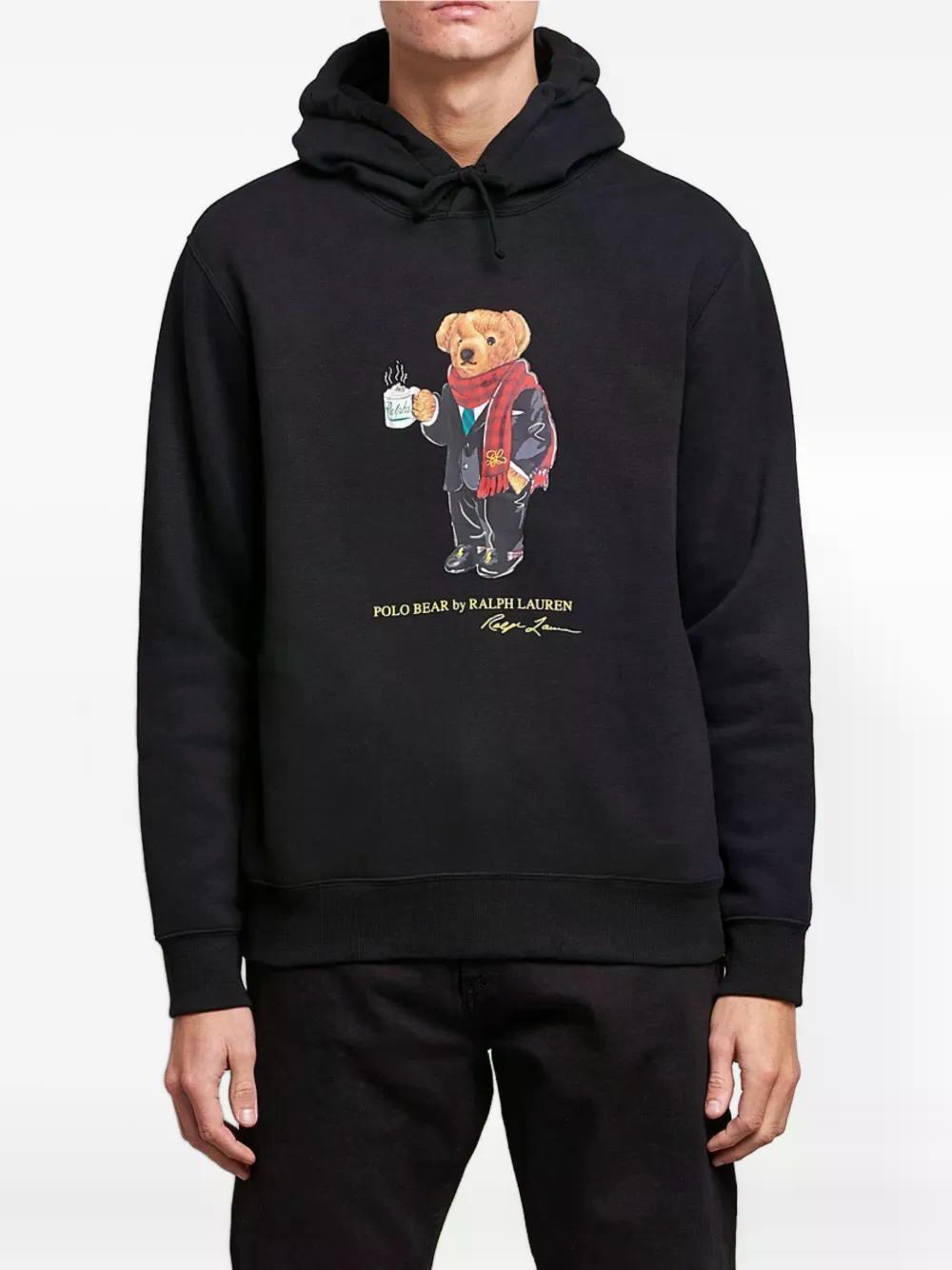 Ralph Lauren Polo Bear Fleece Hoodie - Black | Editorialist