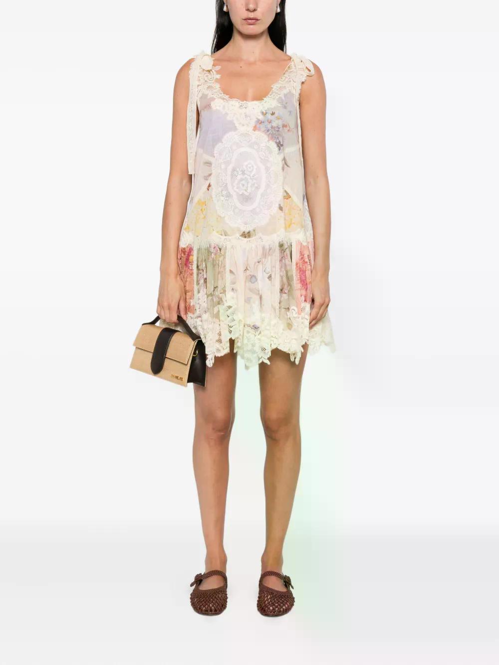 adrianna papell rose lace sheath dress Pink Short Sleeve Blouson Rose Floral Beaded Gown main image 1