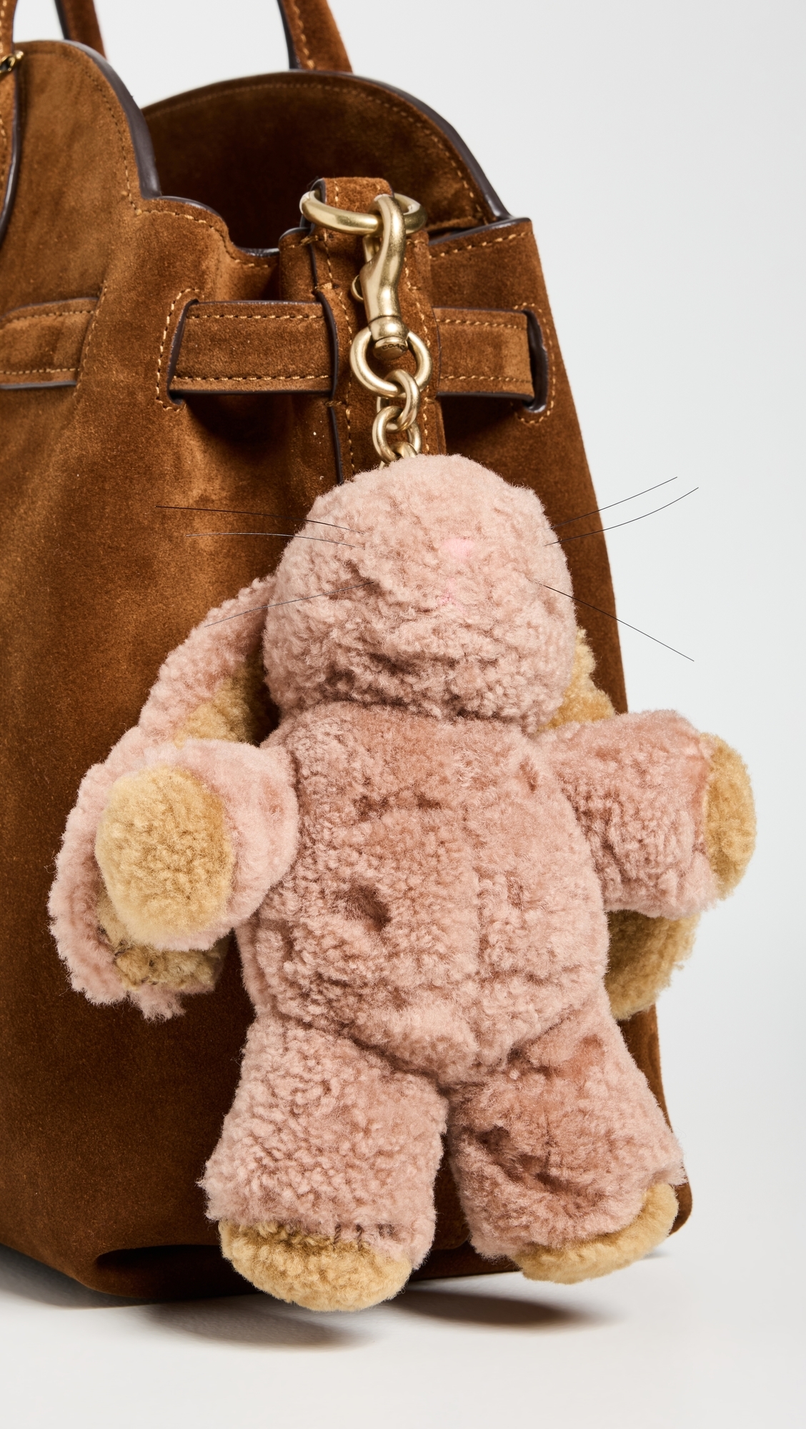 Coach Runway Shearling Bunny Bag Charm In Multi - 40% Off
