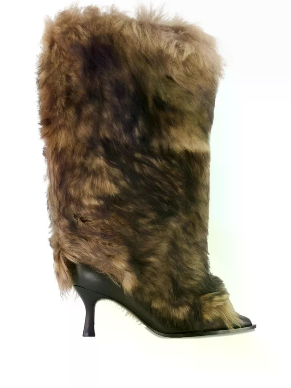 Ugg X Ambush Fur Heeled Boots - Brown | Editorialist