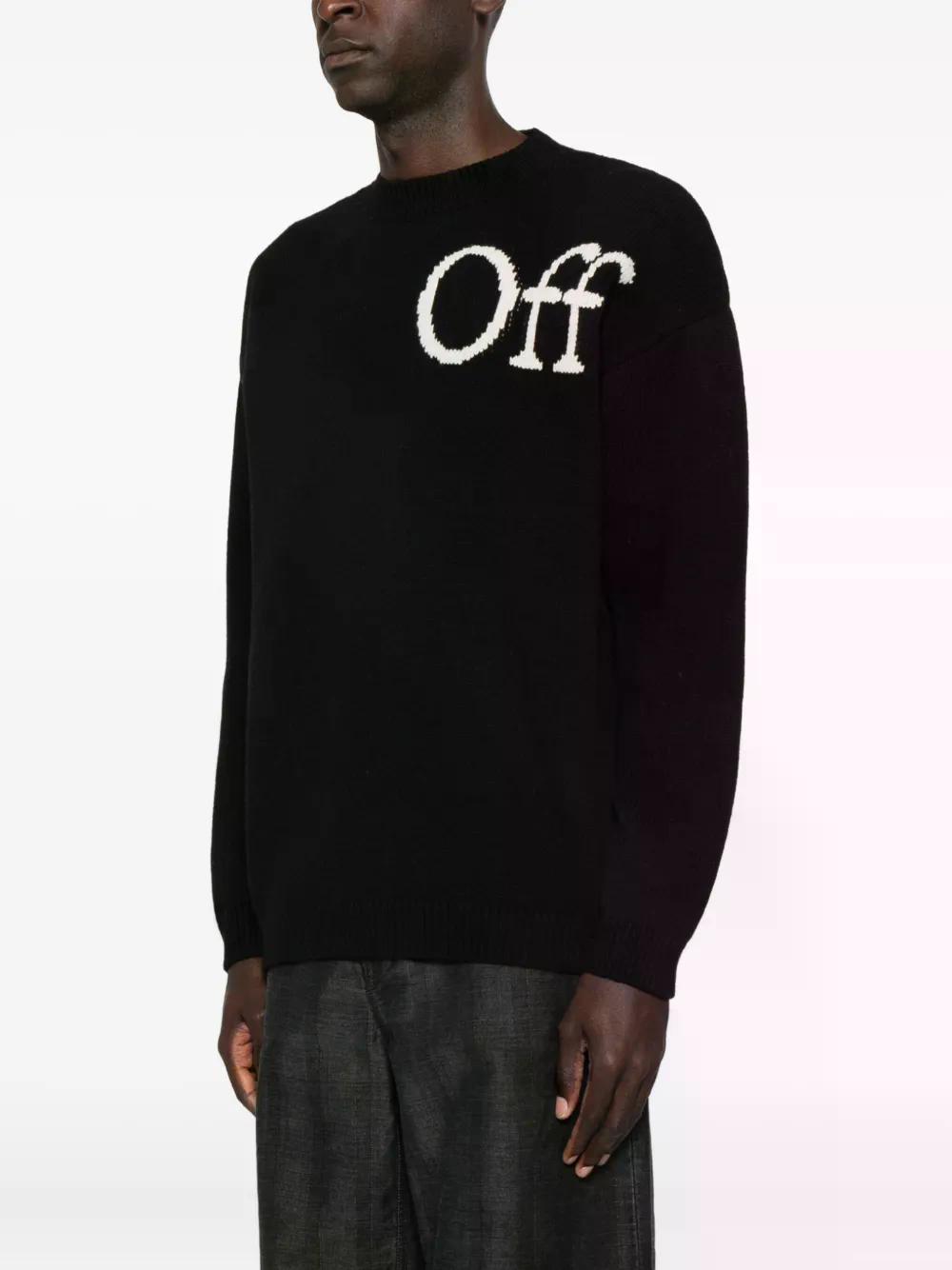 Off-White Logo-Detail Sweater - Black | Editorialist