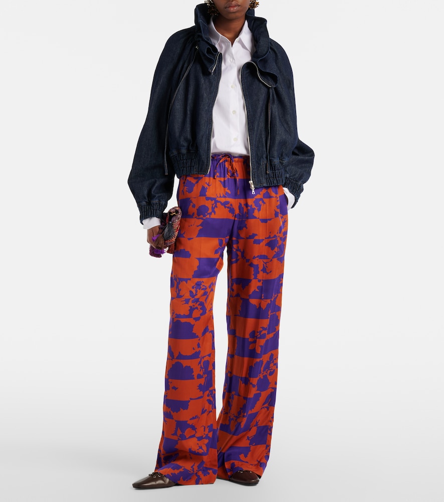 DRIES VAN NOTEN Dries Van Noten Printed Wide-Leg Trousers