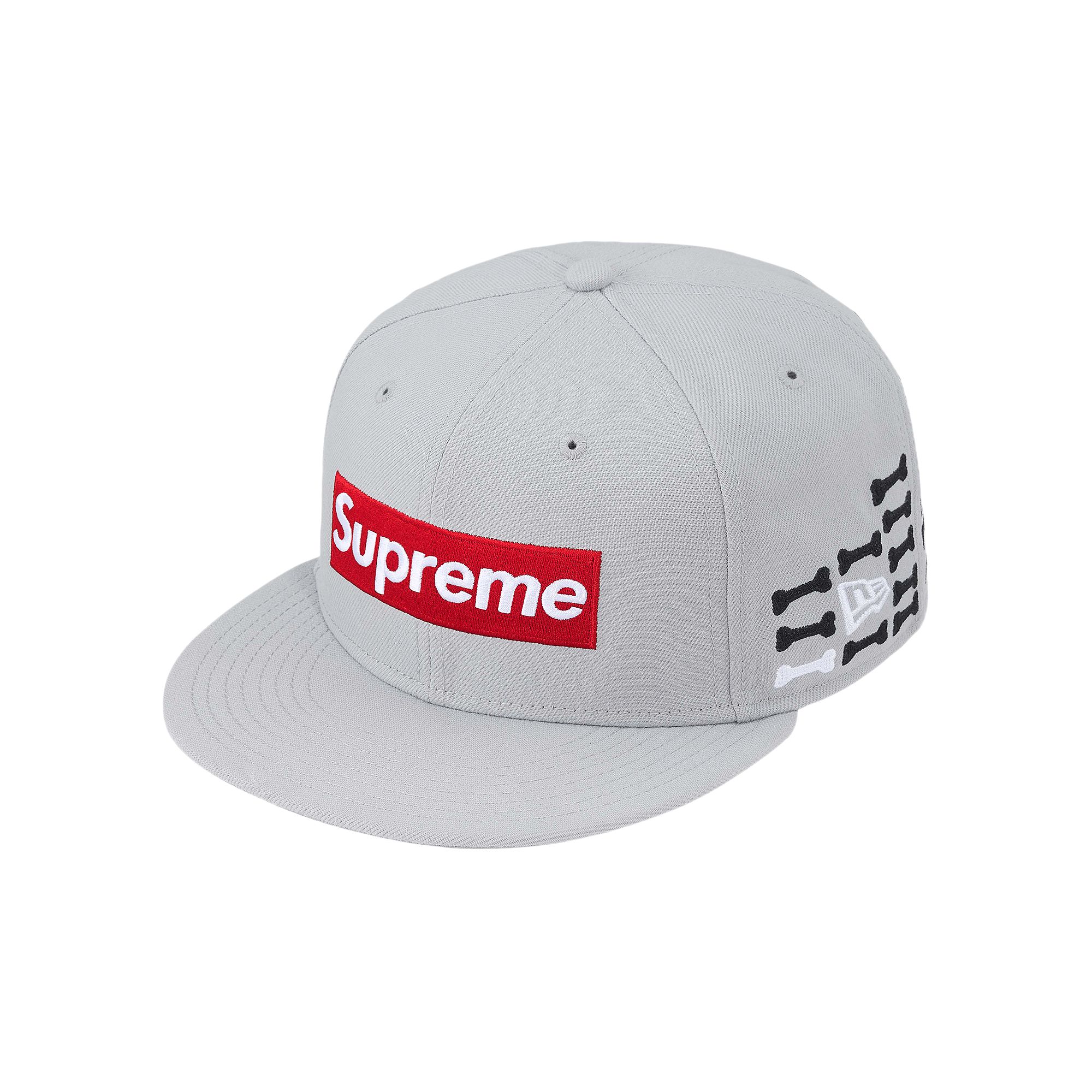 Supreme Bones Box Logo New Era Cap - Grey | Editorialist