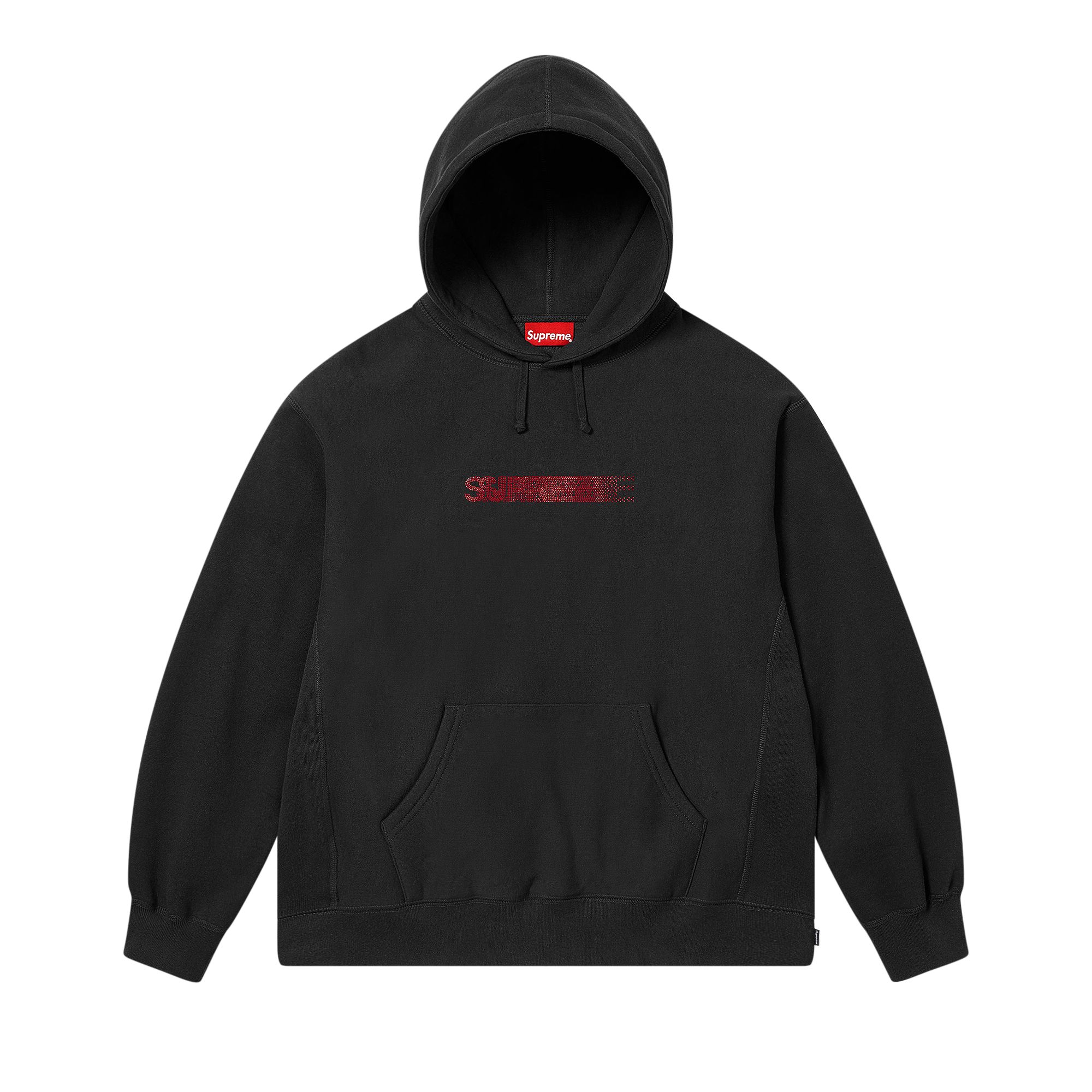 Supreme Swarovski Motion Logo Hooded Sweatshirt - Black | Editorialist