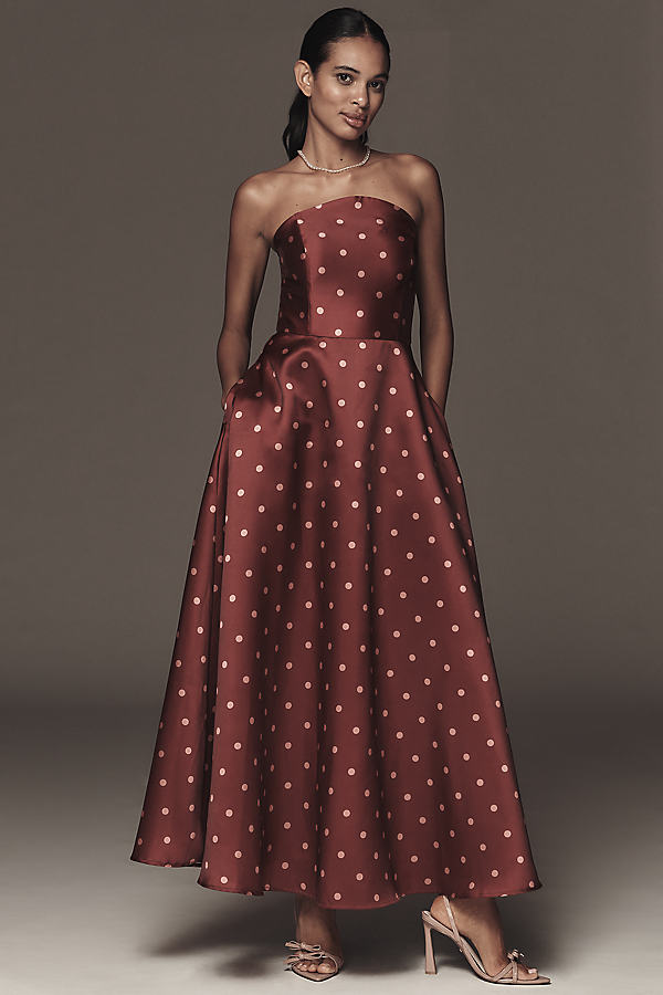 strapless open back dress Kara Pink Quartz Mini