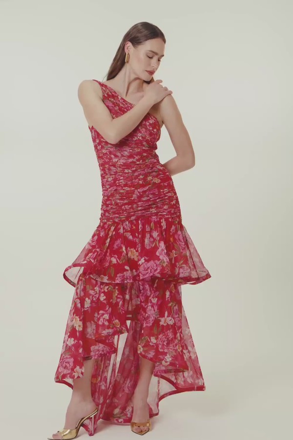 PATBO PatBO Peony Asymmetrical Maxi Dress