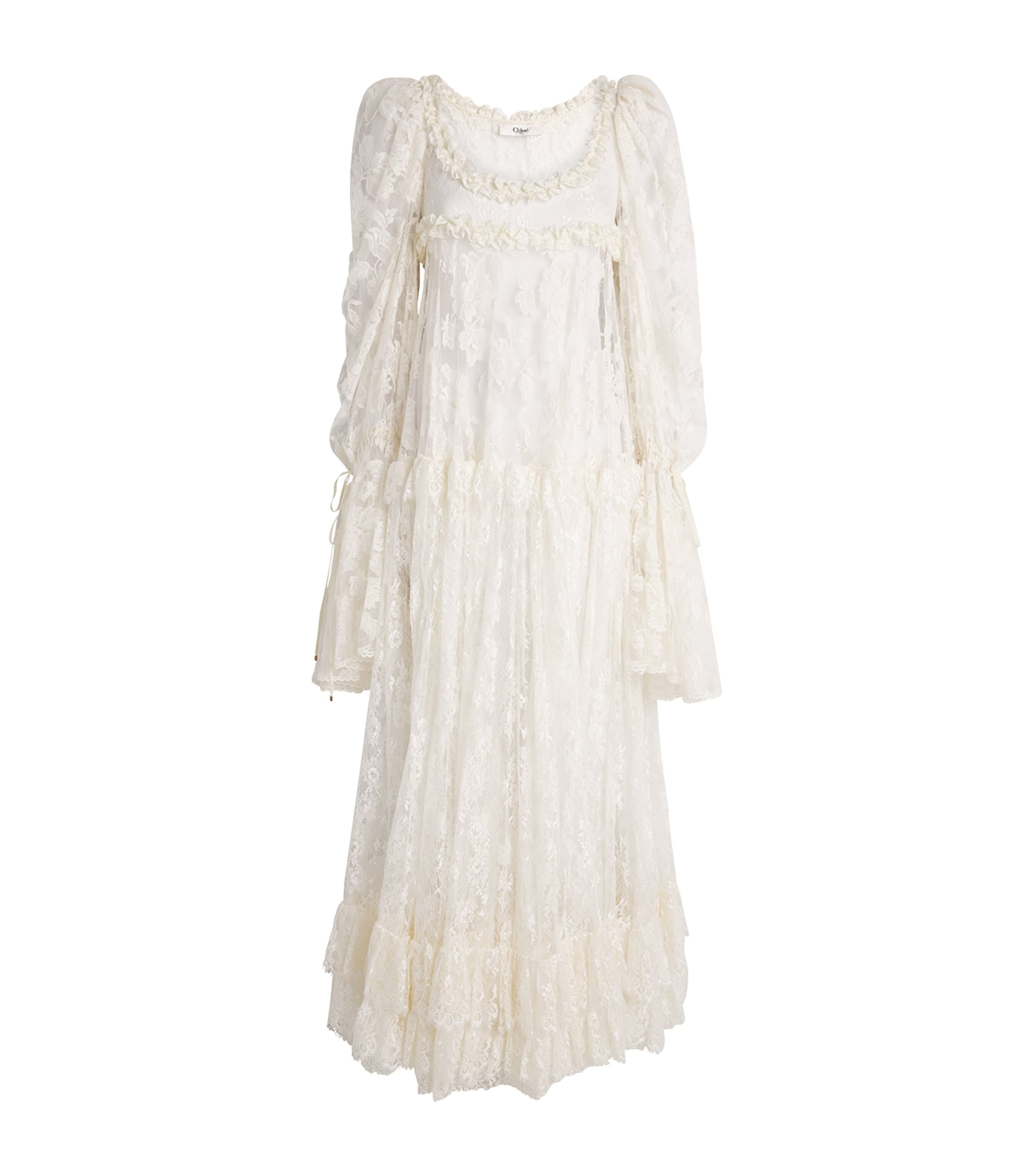 floral lace detail dress Éva Purple Gradient Floral Lace Midi Dress main image 0