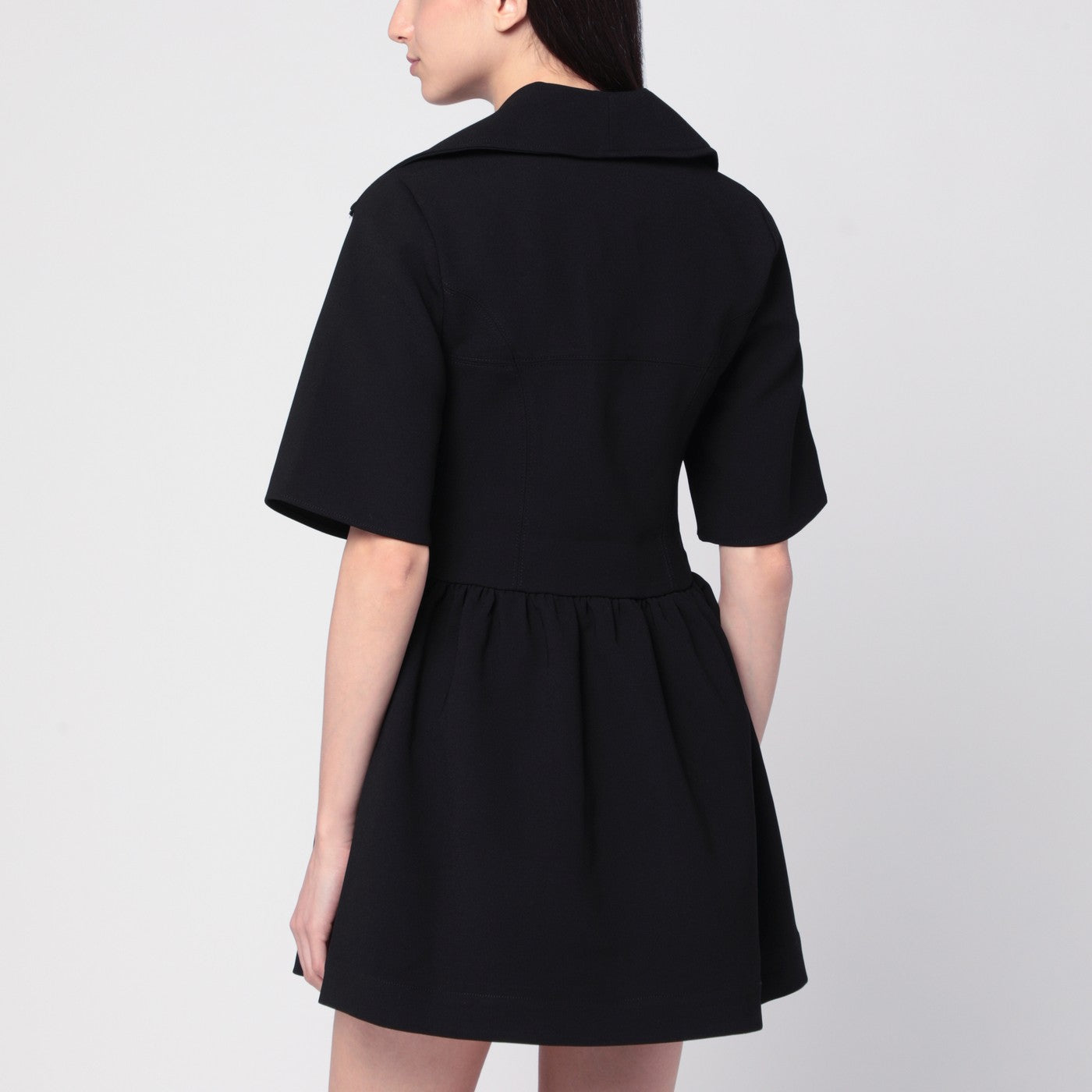 Ganni Beaded Crepe Mini Dress In Black - 65% Off | Editorialist