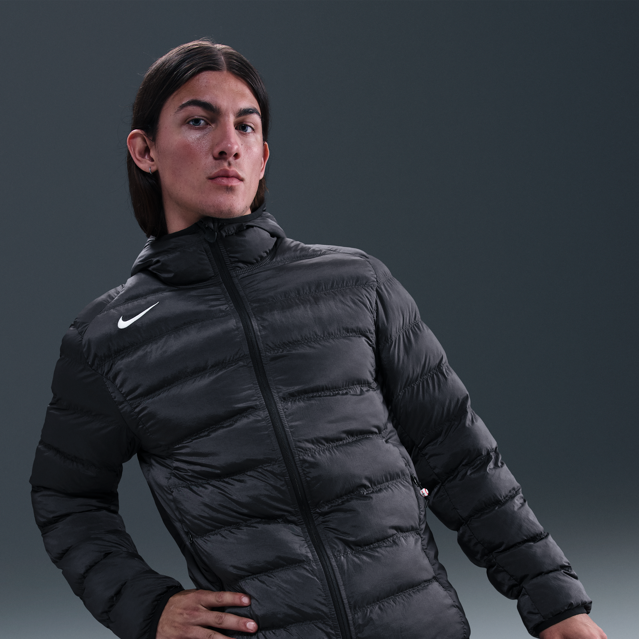 Nike Total 90 Therma-Fit Soccer Puffer Jacket - Black | Editorialist