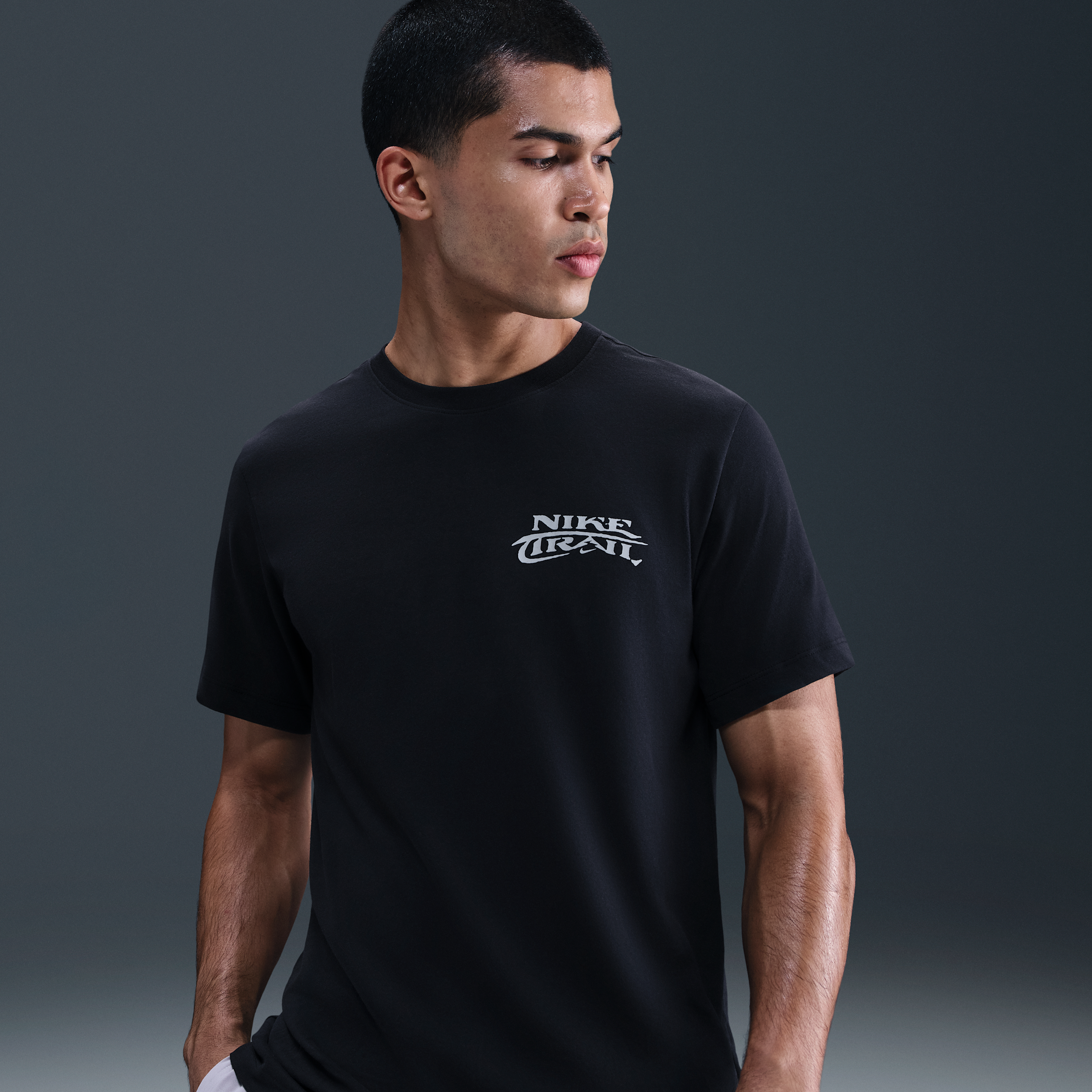 Nike Trail Dri-Fit Running T-Shirt - Black | Editorialist