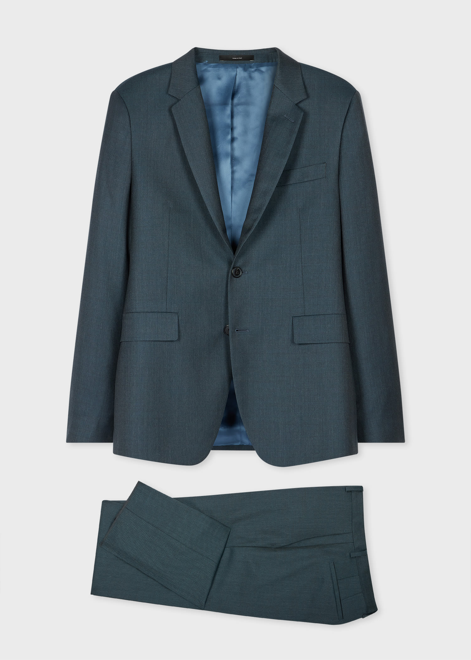 Paul Smith The Kensington Slim-Fit Dark Petrol Sharkskin Wool Suit