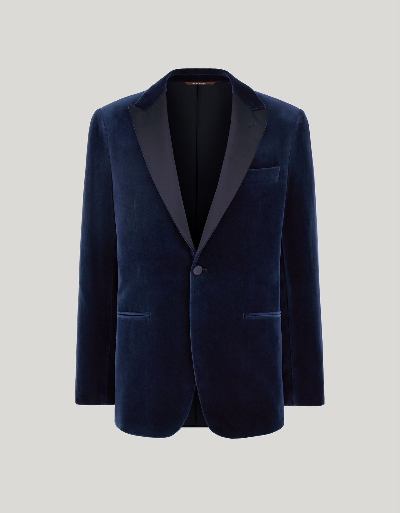 Canali Cotton Velvet Tuxedo Jacket - Blue | Editorialist