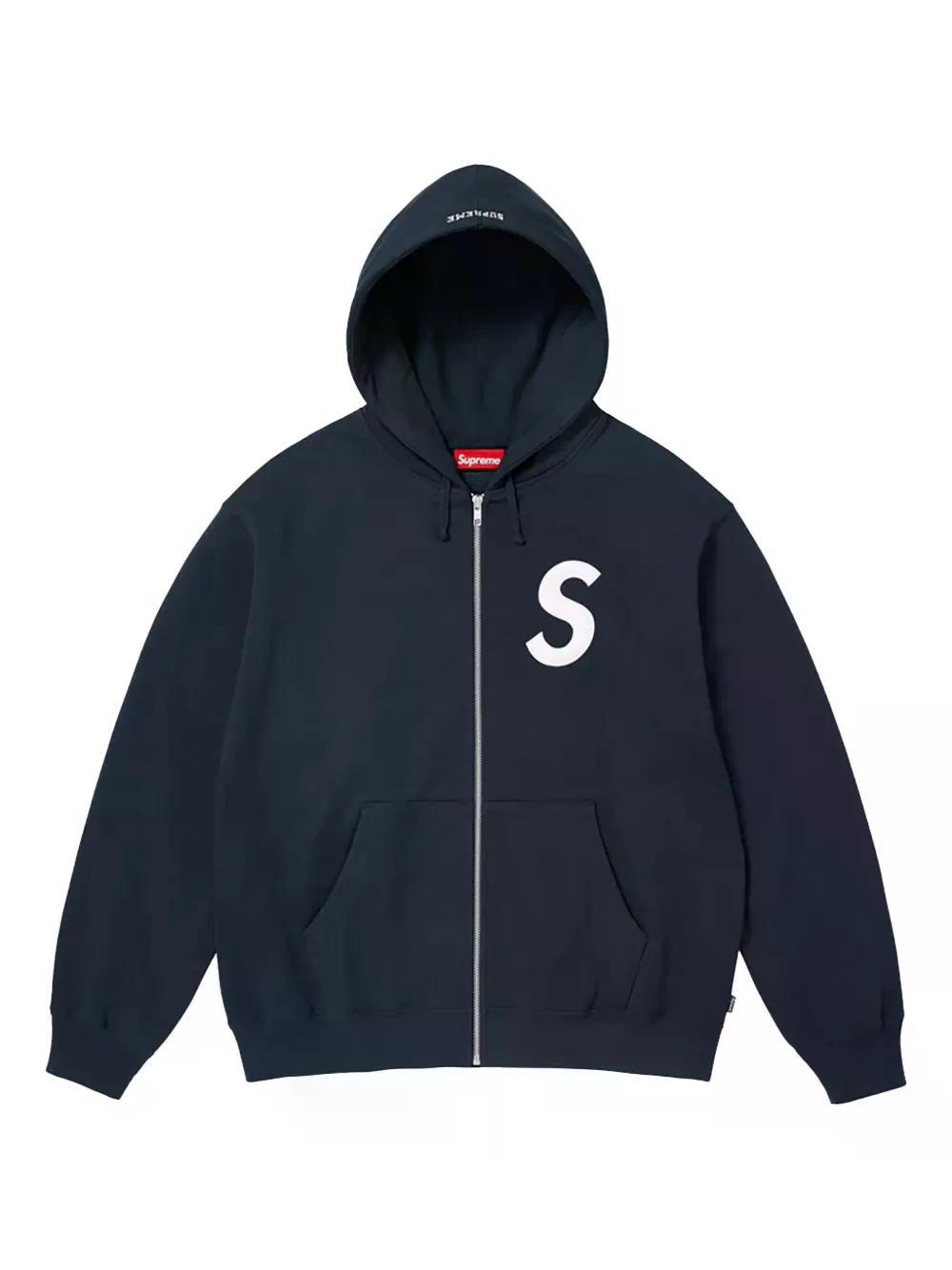 Supreme S Logo Zip-Up Hoodie - Blue | Editorialist