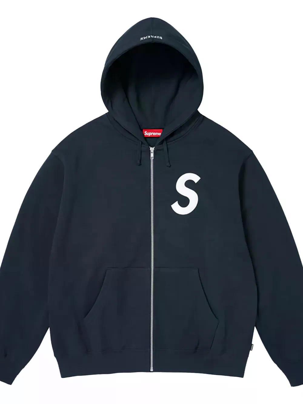 Supreme S Logo Zip-Up Hoodie - Blue | Editorialist