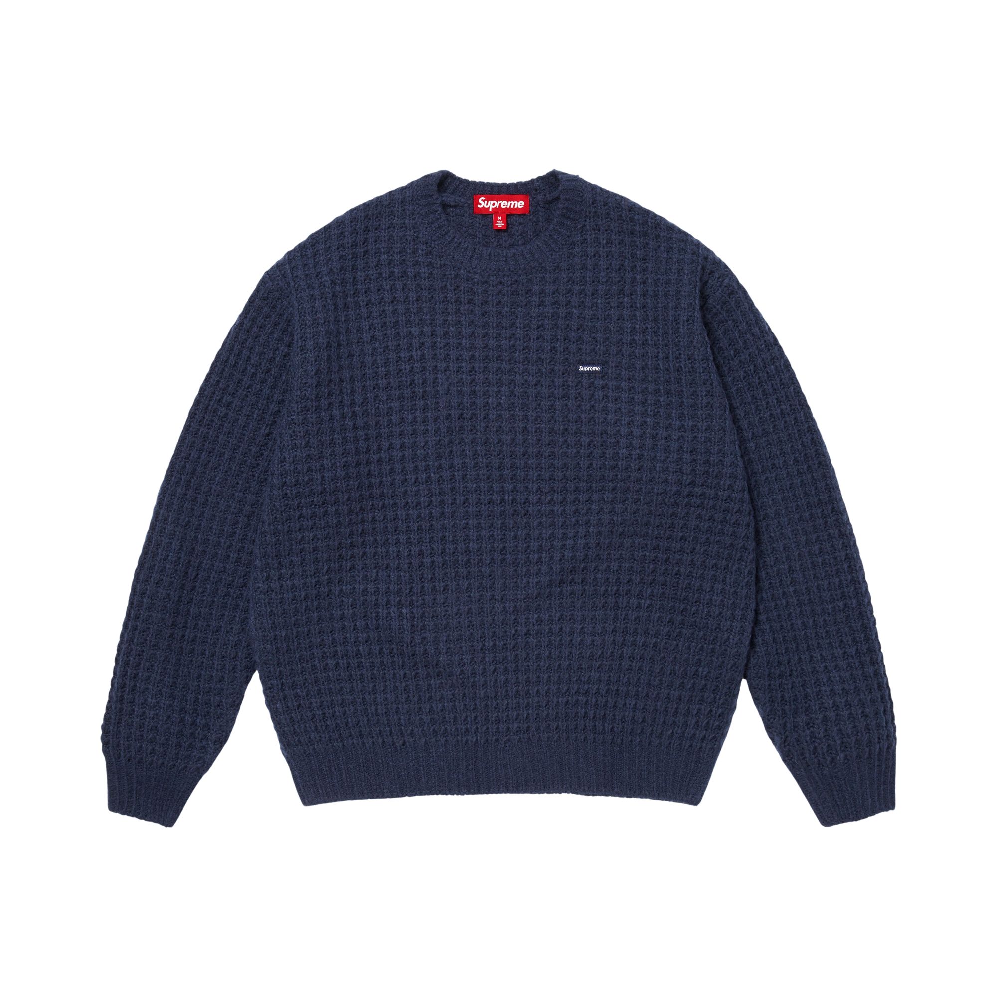 Supreme Small Box Waffle Knit Sweater - Blue | Editorialist