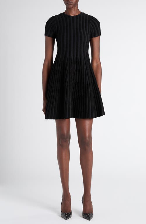 Farm Rio Chenille Flowers Belted Mini Shirt Dress In Chenille Flowers Black  | Editorialist