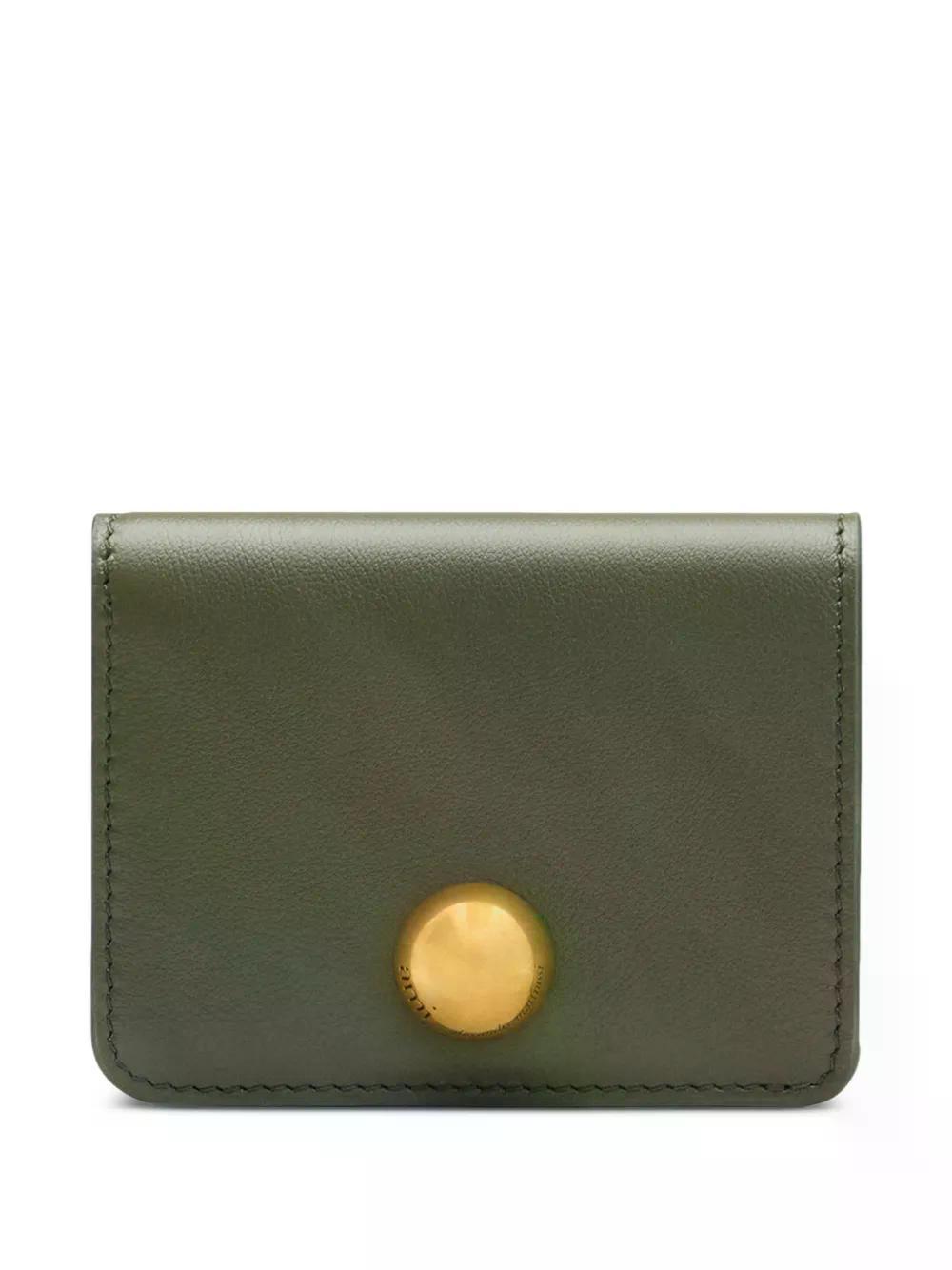 Ami Carrousel Leather Wallet - Green | Editorialist