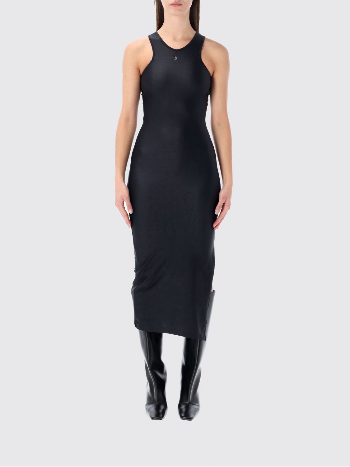 Coperni Knotted Jersey Dress In White - 70% Off | Editorialist