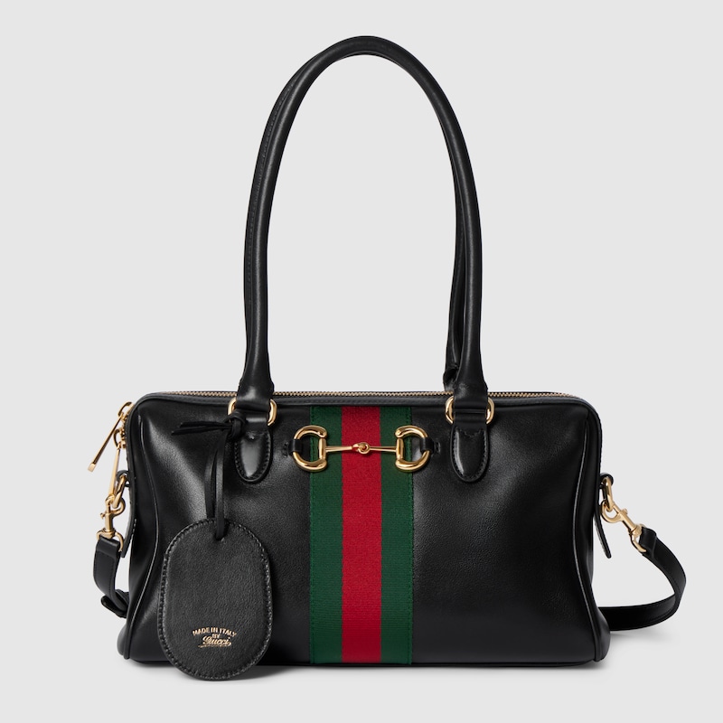 Gucci Medium Boston Bag In Leather - Black | Editorialist