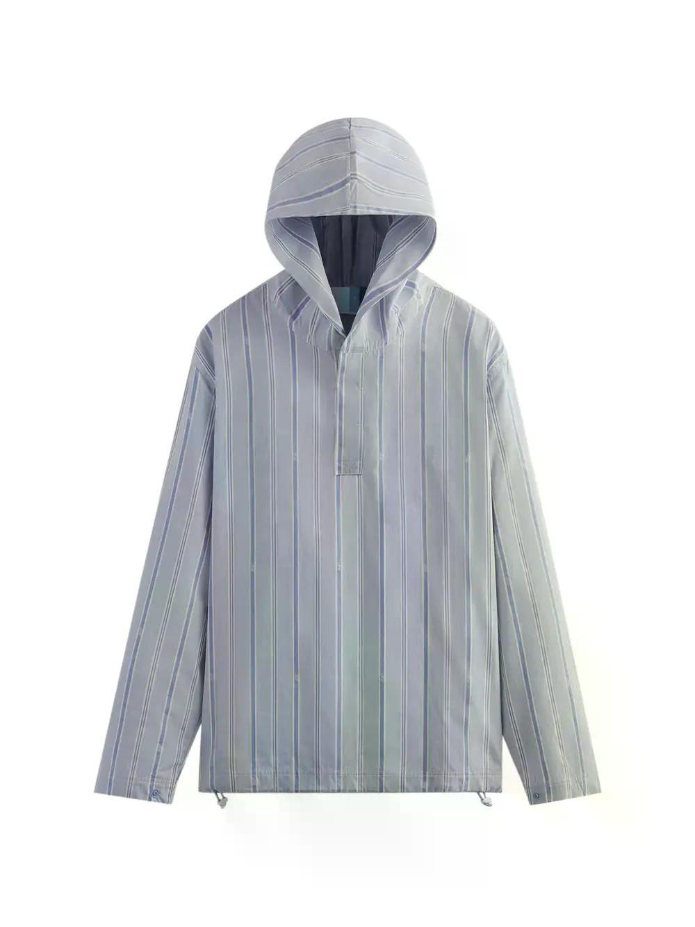 Kith Jacquard Striped Hoodie - Blue | Editorialist