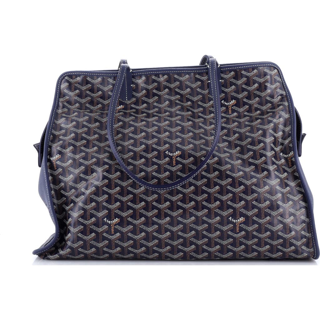 Goyard Hardy Pet Carrier Coated Canvas Pm - Blue | Editorialist