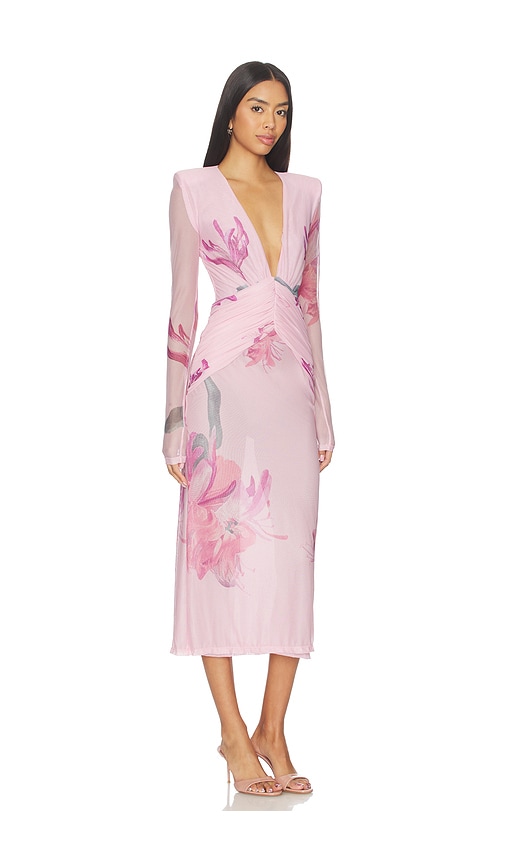PATBO Honey Flower Tulle Midi Dress