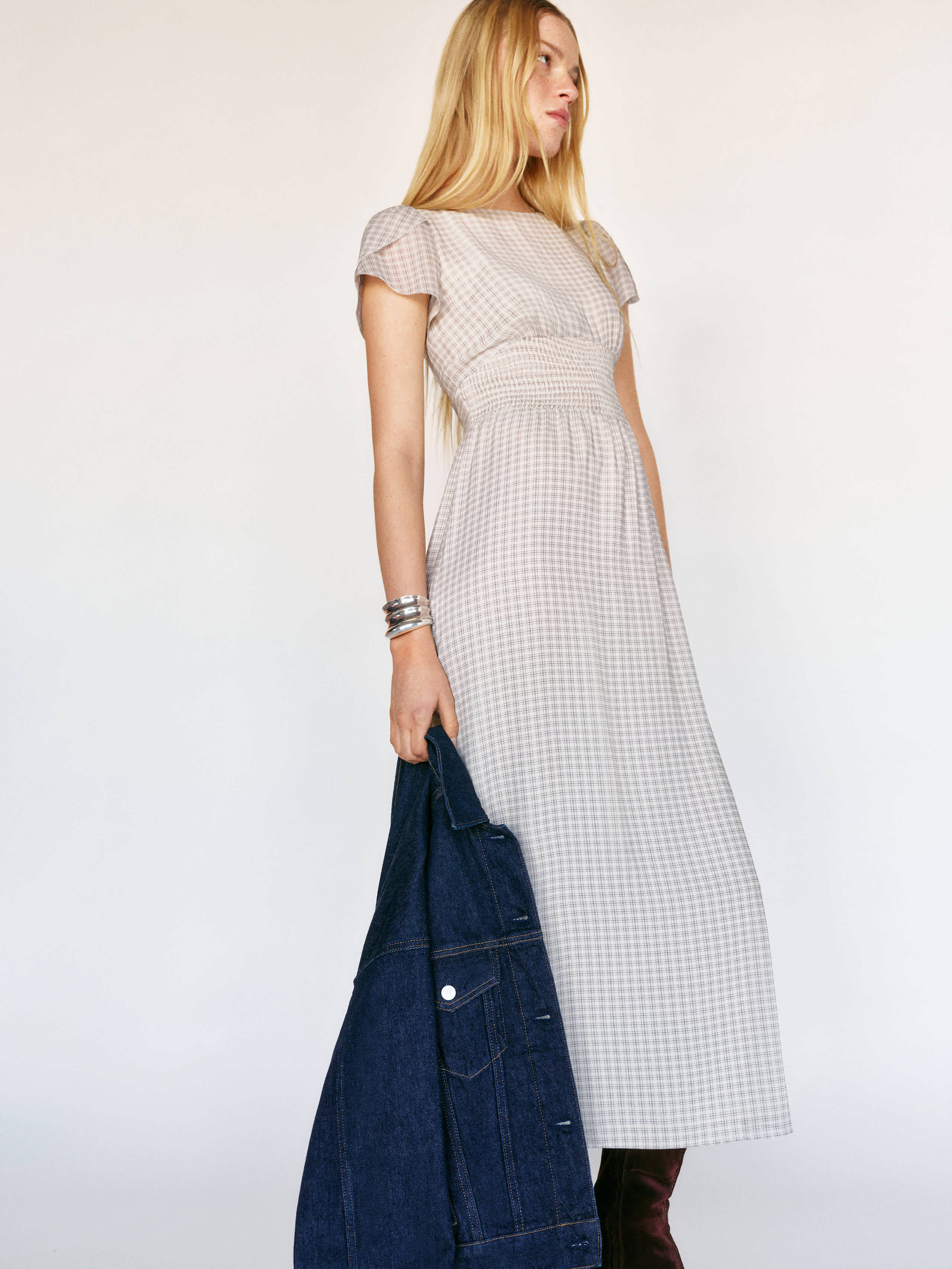 Reformation Drusilla Plaid Dress - Black | Editorialist