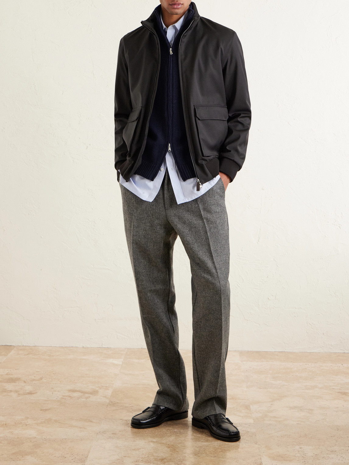 HERNO Storm System® Wool Bomber Jacket
