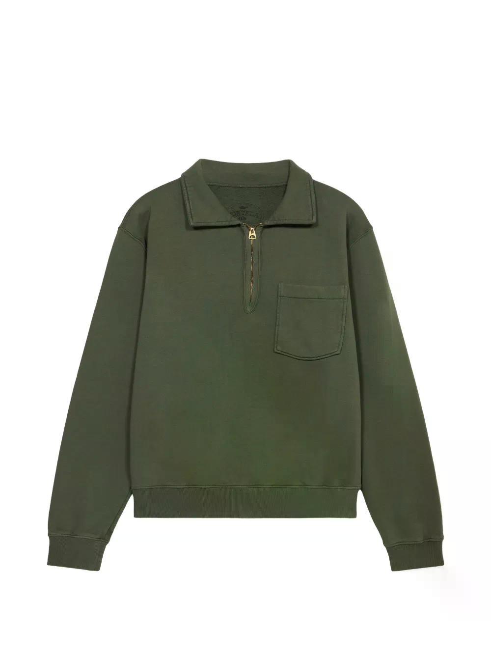 Fortela Yale Zip Pocket Sweatshirt - Green | Editorialist