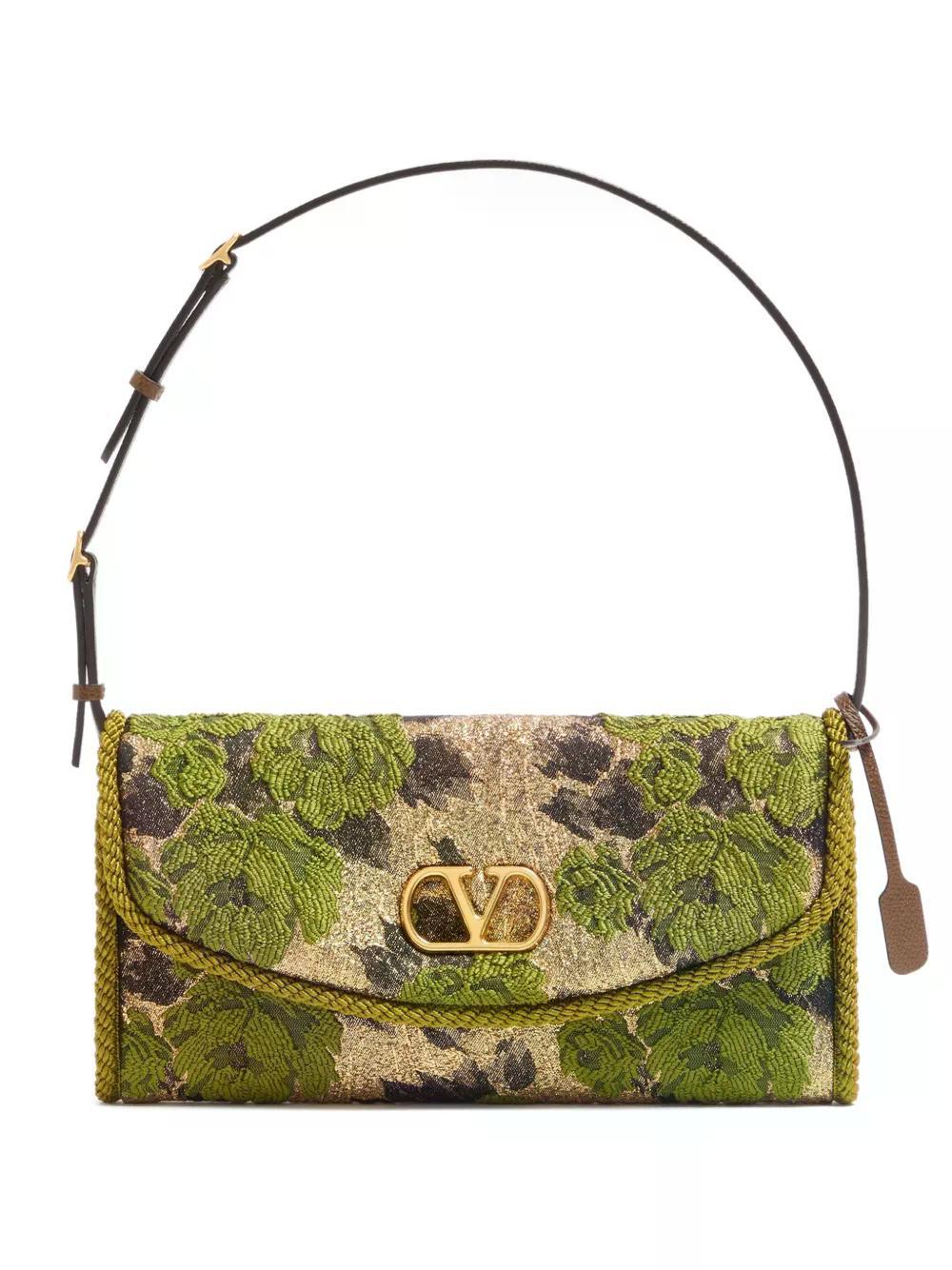 Valentino Garavani Devain Shoulder Bag - Green | Editorialist