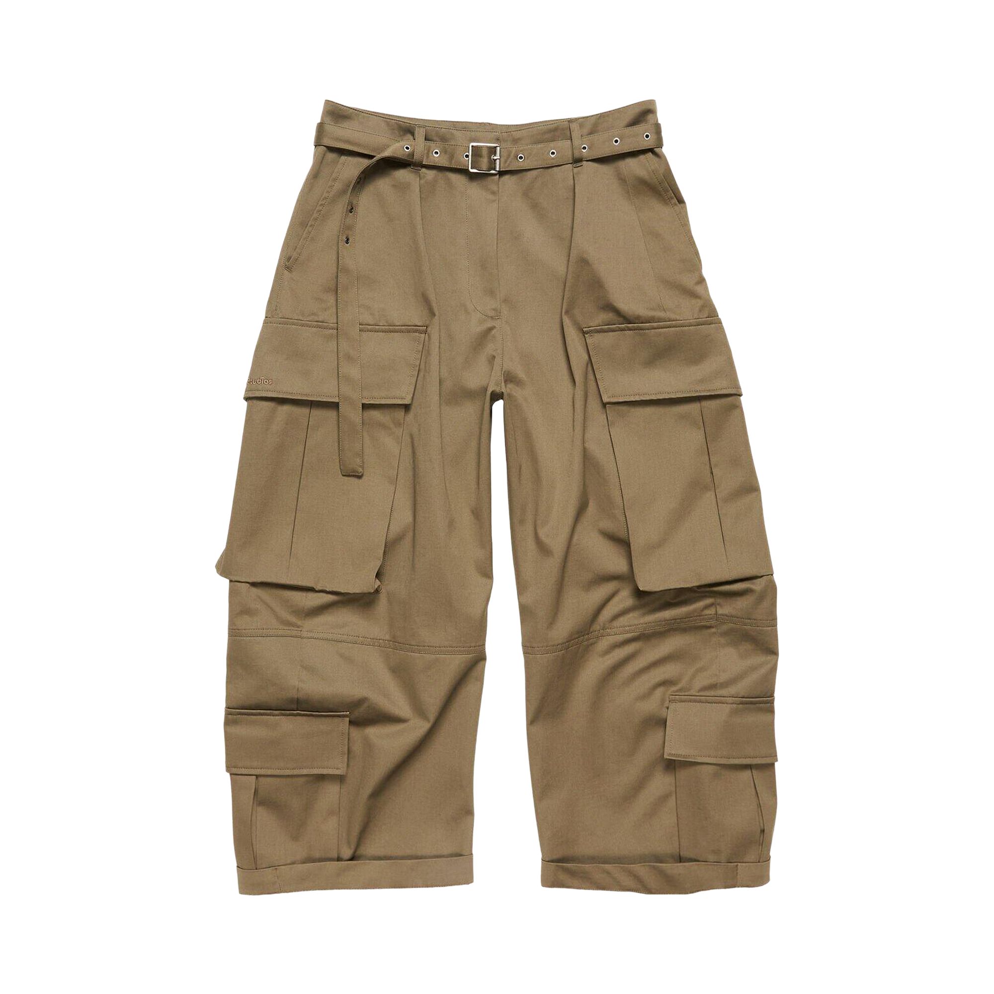 Acne Studios Belted Cargo Pants - Green | Editorialist