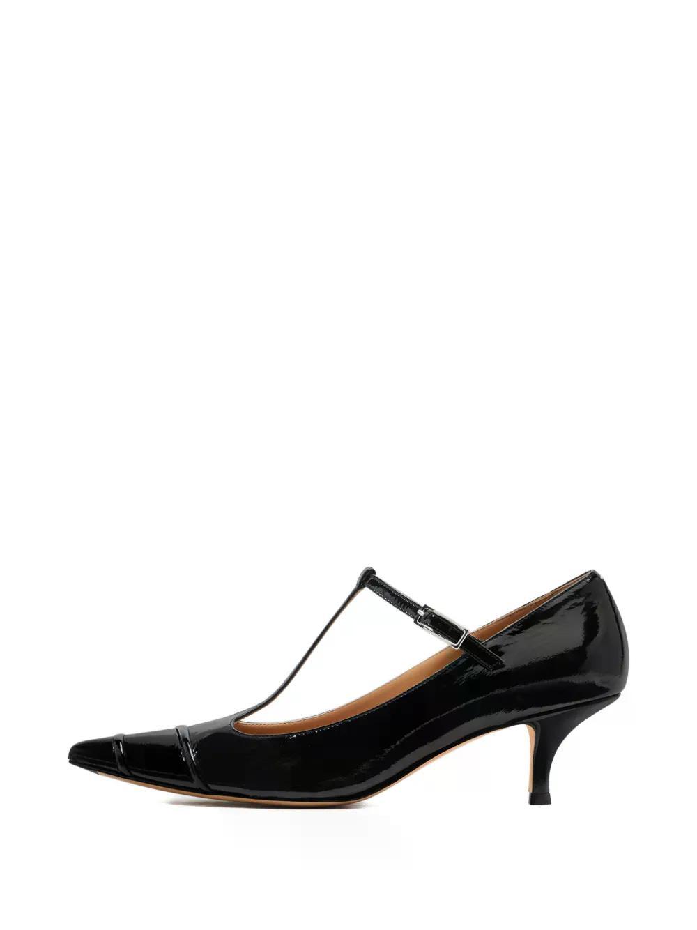 Maison Margiela T-Strap Pointed Pumps In Black - 30% Off | Editorialist