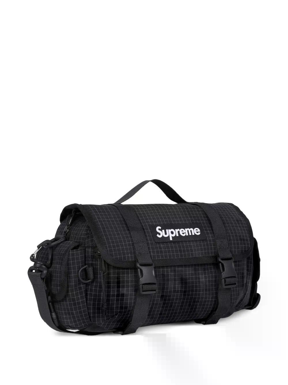 Supreme Mini Grid Duffle Bag - Black | Editorialist