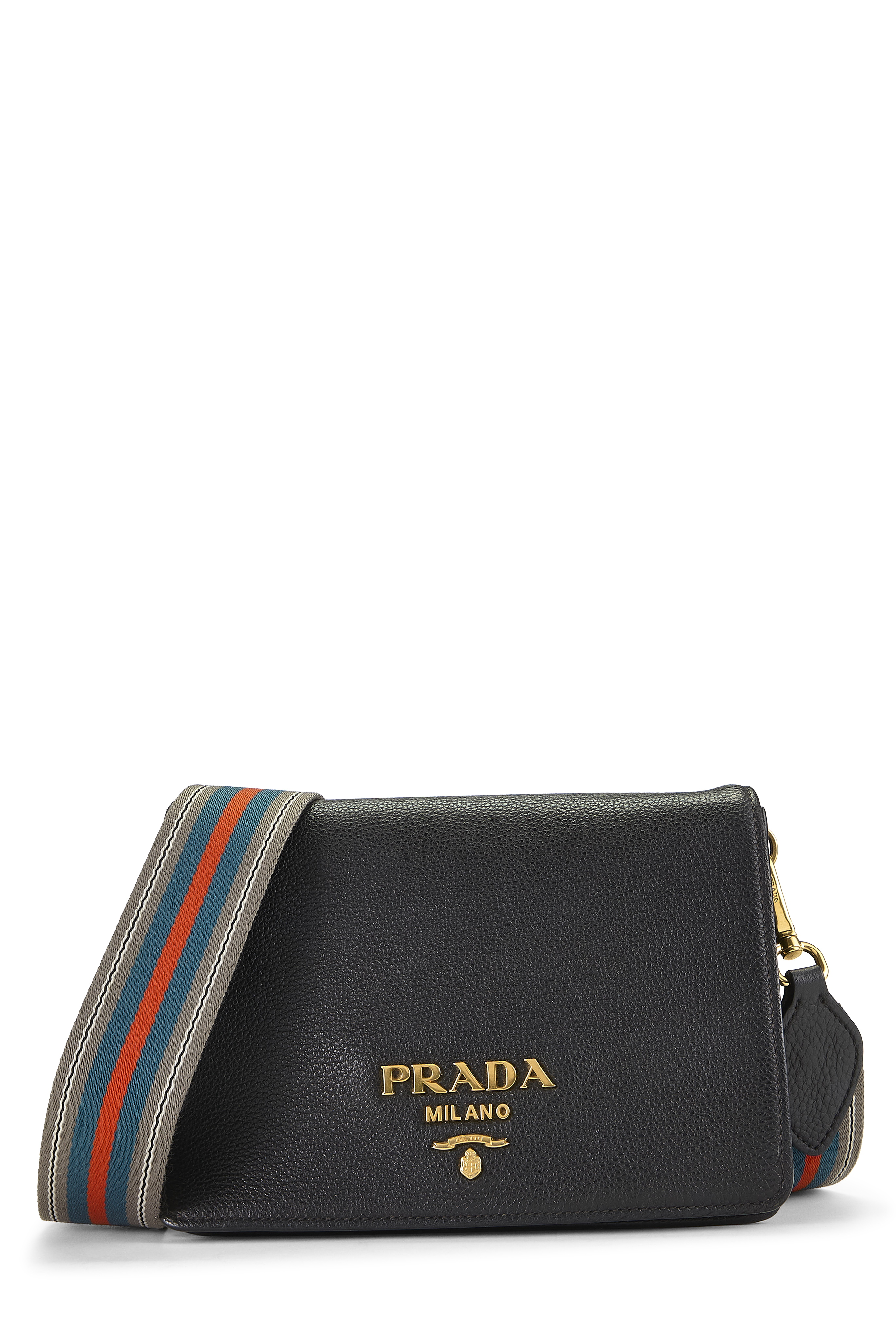 【極美品✨】PRADA プラダ　ボディバッグ　VITELLO DAINO 黒 Prada Vitello Daino Double Strap Crossbody Bag - Black | Editorialist