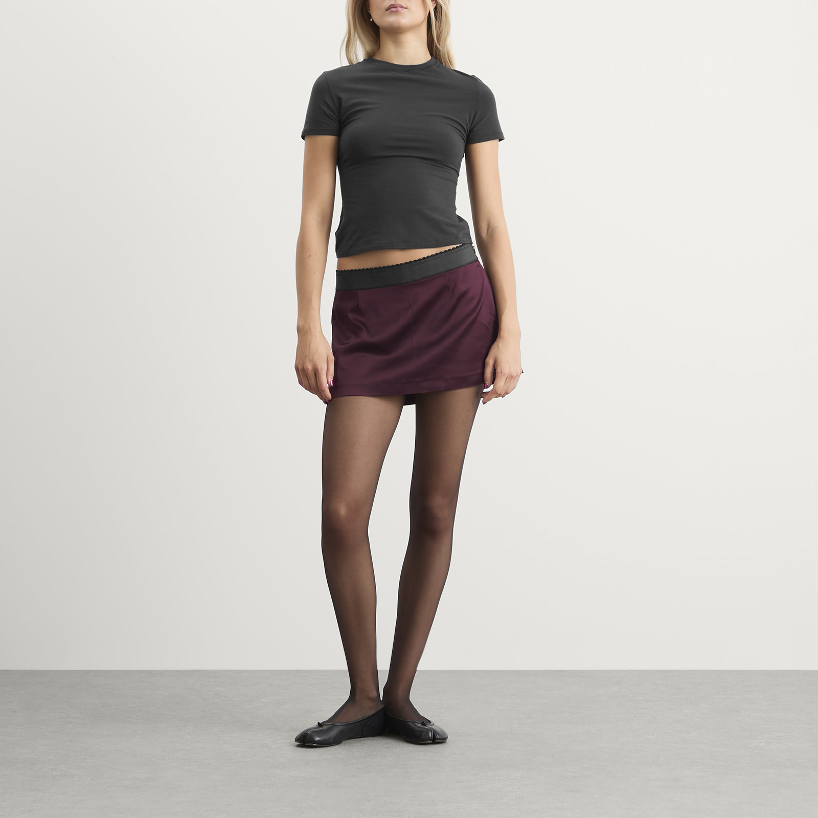 SKIMS Stretch Satin Mini Skirt