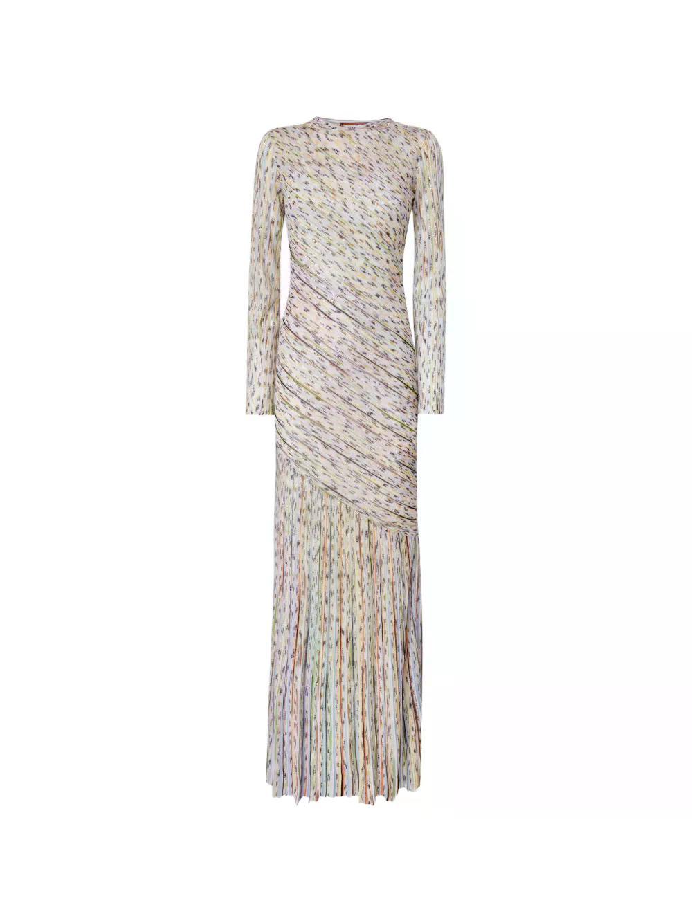 RHe Pleated Short-Sleeve Maxi Dress - Cloudy | Editorialist