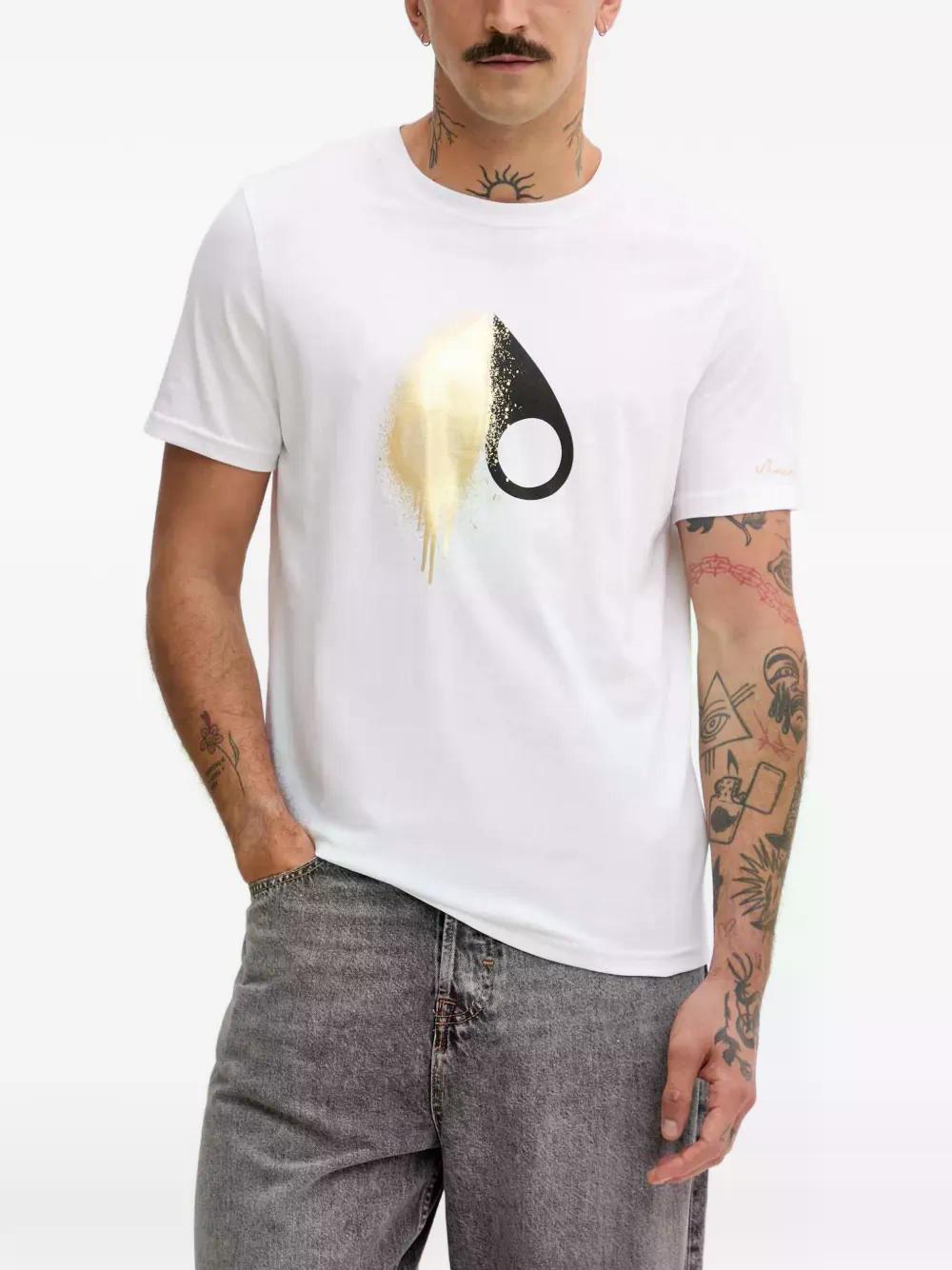 Moose Knuckles Droplet Graphic T-Shirt - White | Editorialist