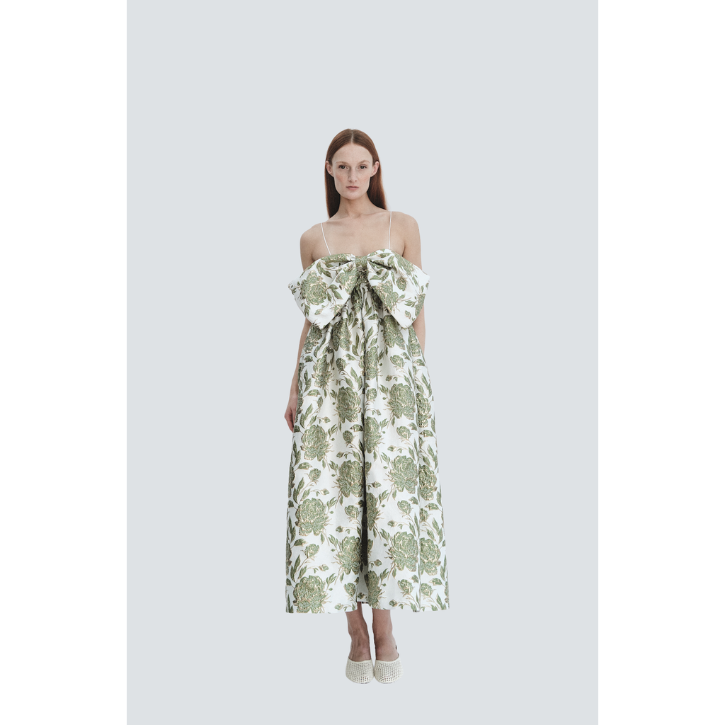 MADELINE MARIE Brocade Bow Gown