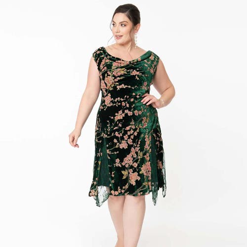 Unique Vintage 1920s Hemingway Flapper Dress - Emerald Velvet ...