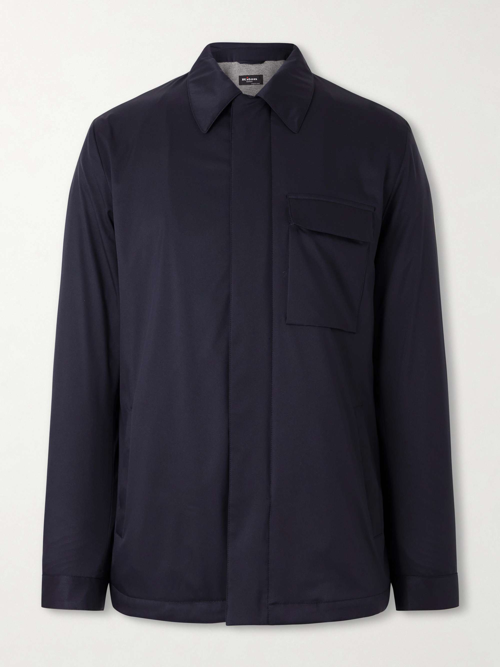 Kiton Padded Shell Overshirt - Navy | Editorialist