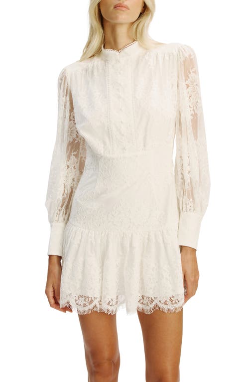 Bardot Remy Long-Sleeve Lace Mini Dress In Lily Pink - 40% Off |  Editorialist