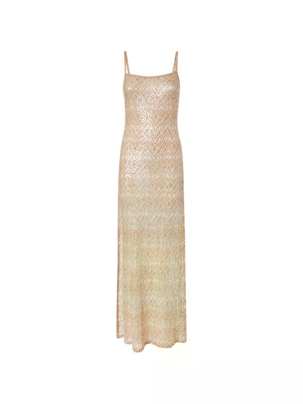 Missoni Sequin Maxi Beach Dress - Gold | Editorialist Missoni Sequin Maxi Beach Dress - Gold | Editorialist