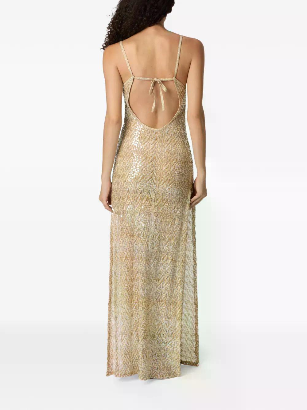 Missoni Sequin Maxi Beach Dress - Gold | Editorialist Missoni Sequin Maxi Beach Dress - Gold | Editorialist