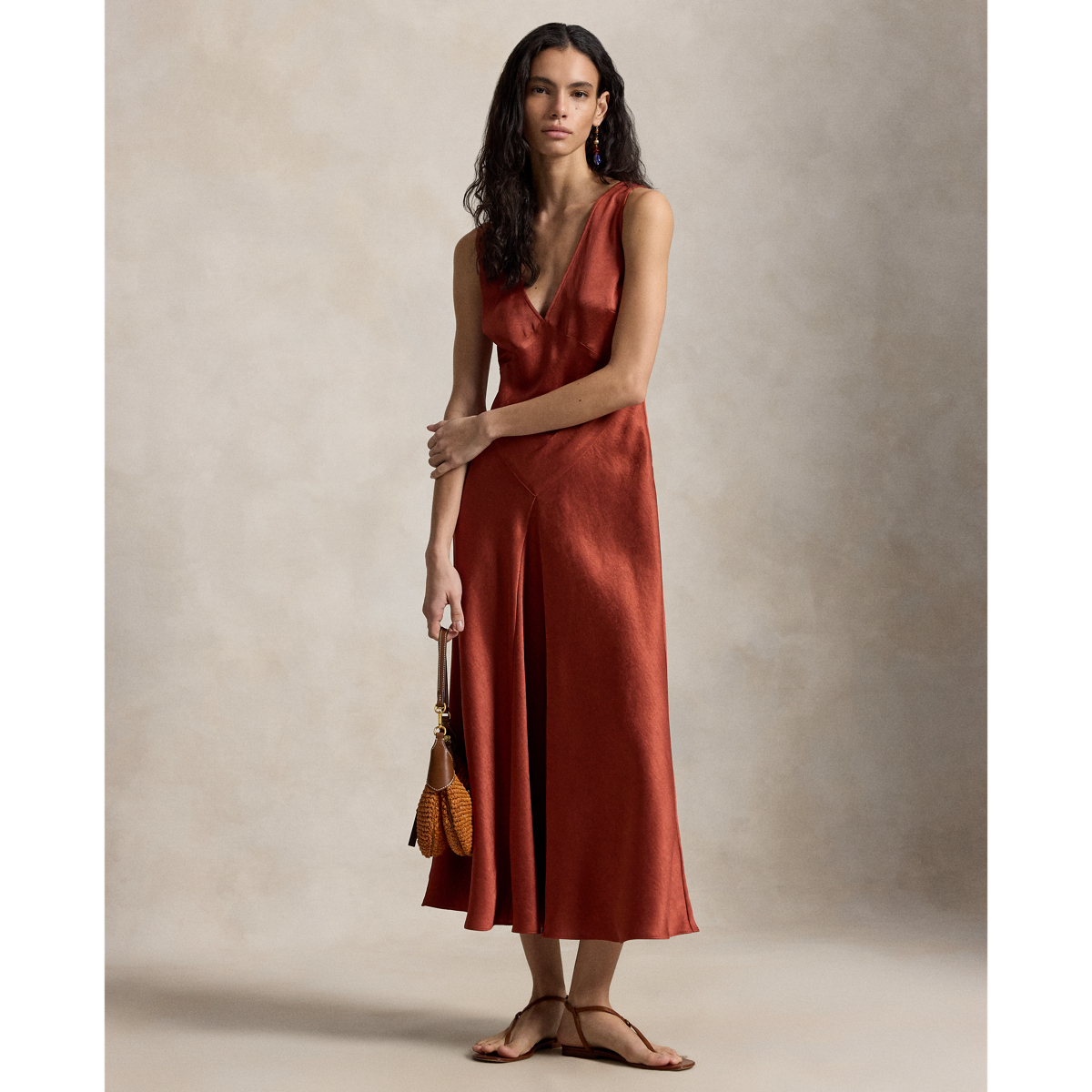 RALPH LAUREN Paneled A-Line Dress