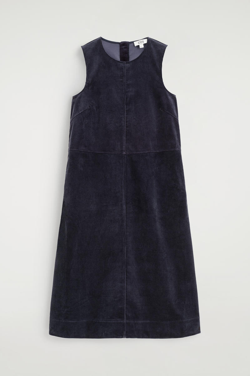 Cos Denim A-Line Mini Dress In Blue - 50% Off