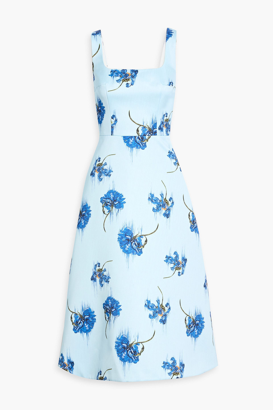 Emilia Wickstead Shiloh Floralprint Crepe Midi Dress In Light Blue - 55 ...