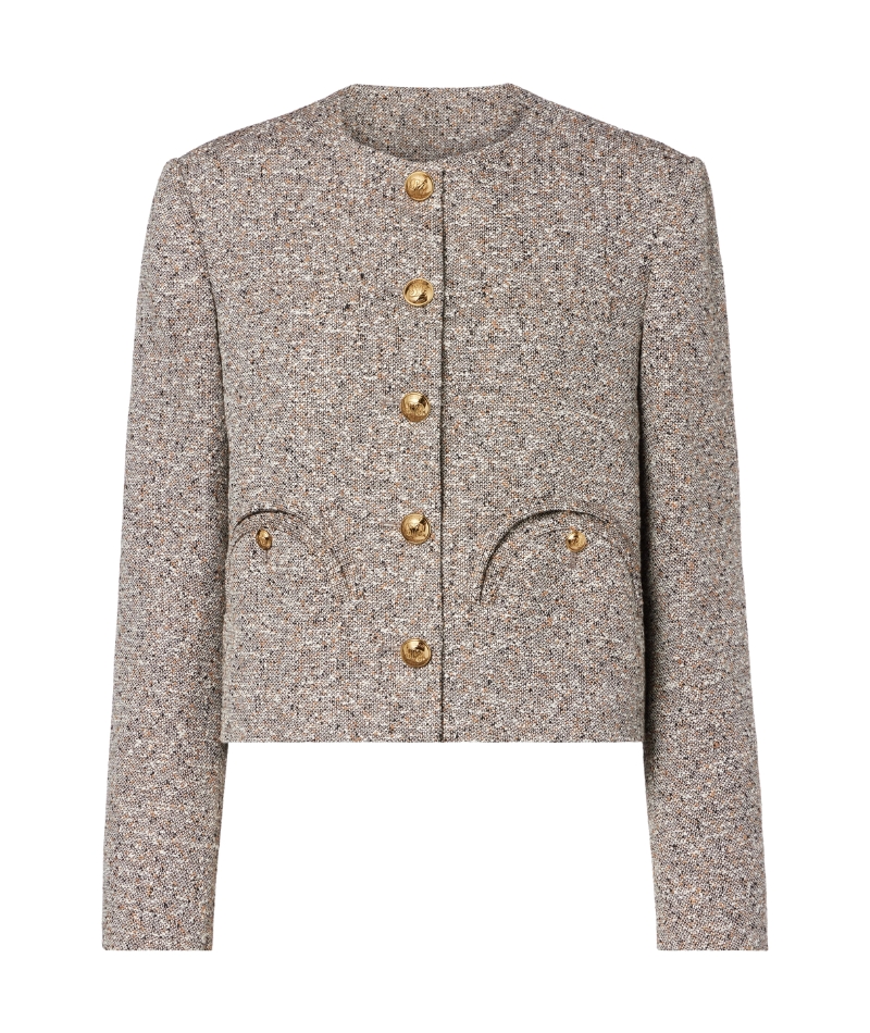 BLAZÉ MILANO Shamo Linen-Blend Tweed Jacket