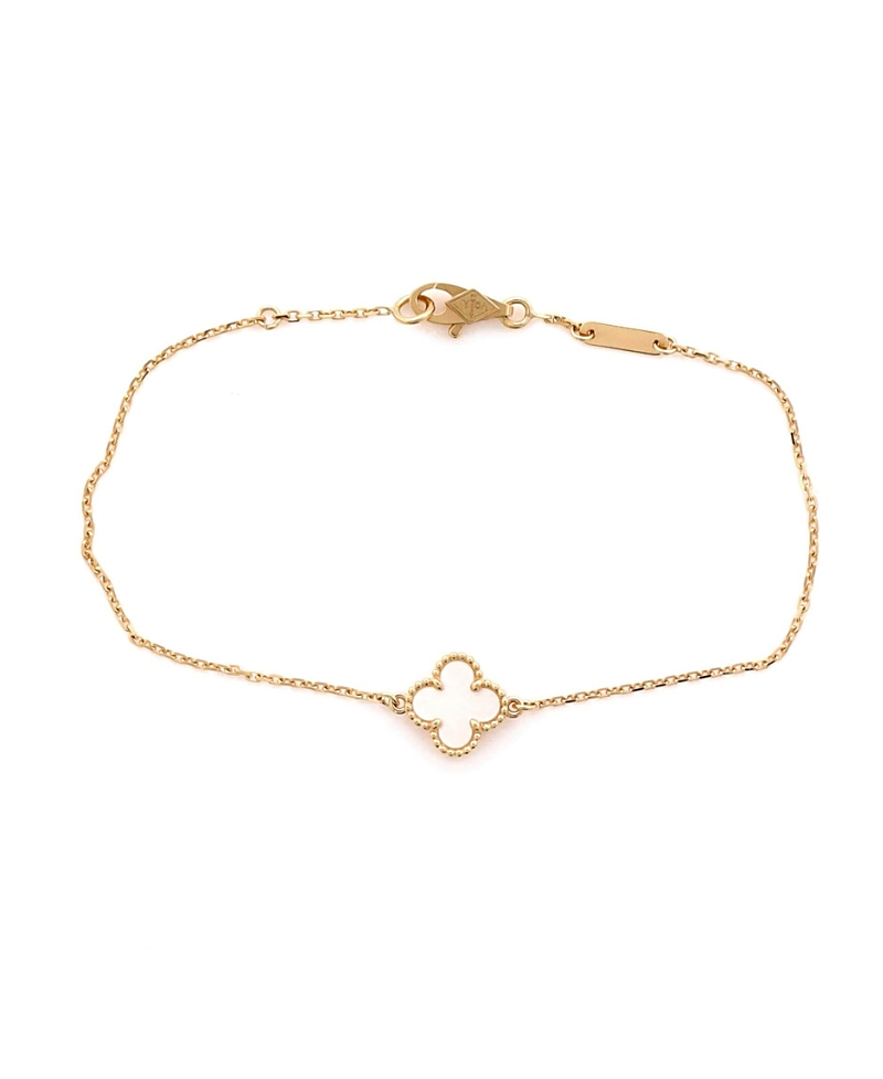 Van Cleef & Arpels Sweet Alhambra Bracelet 18k And Mother Of Pearl In ...
