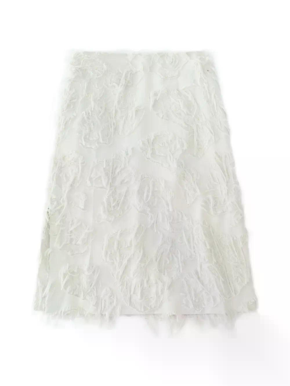Studio Nicholson Roeper Midi Skirt - White | Editorialist